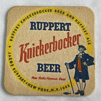 Jacob Ruppert Brewing, Ruppert Knickerbocker Beer, NY, 3 3/8” | eBay