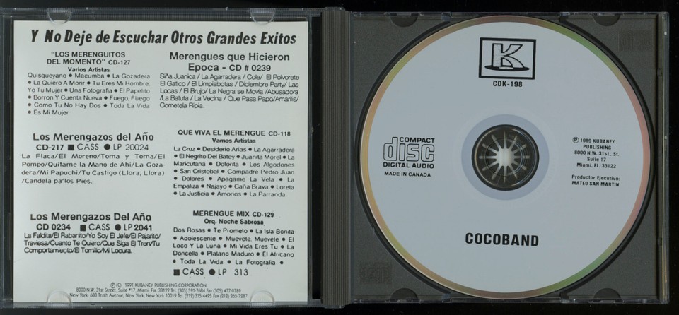 Latin music CD : Cocoband - self-titled album • Merengue • Dominican ...