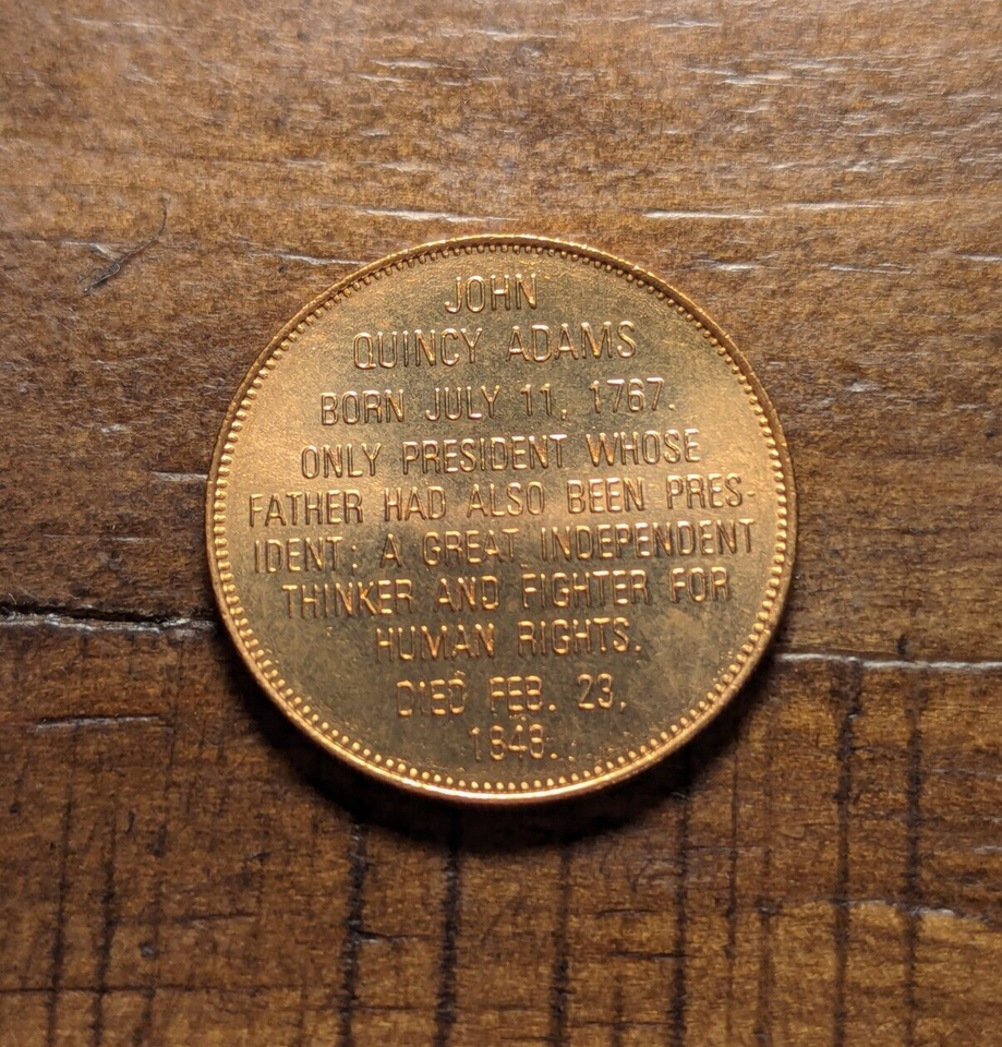 1825-1829 John Quincy Adams 6th President Commemorative Token | eBay