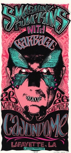 SMASHING PUMPKINS-GARBAGE CONCERT HANDBILL FLYER-CAJUN DOME LOUISIANA ...