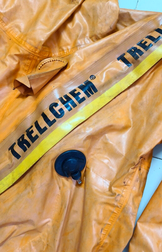 TRELLEBORG TRELLCHEM BUTYL SUPER HAZMAT GAS CHEMICAL SAFETY SUIT SIZE-L ...