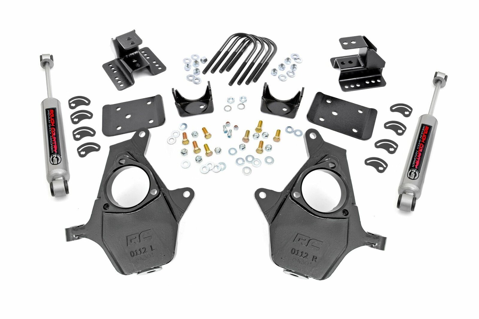 Rough Country Lowering Kit Knuckle 2"FR 4"RR Chevy/GMC 1500 14-18 71630 ...