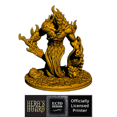 3D Printed Fire Elemental Djinn model for Fantasy Tabletop RPG D&D | eBay