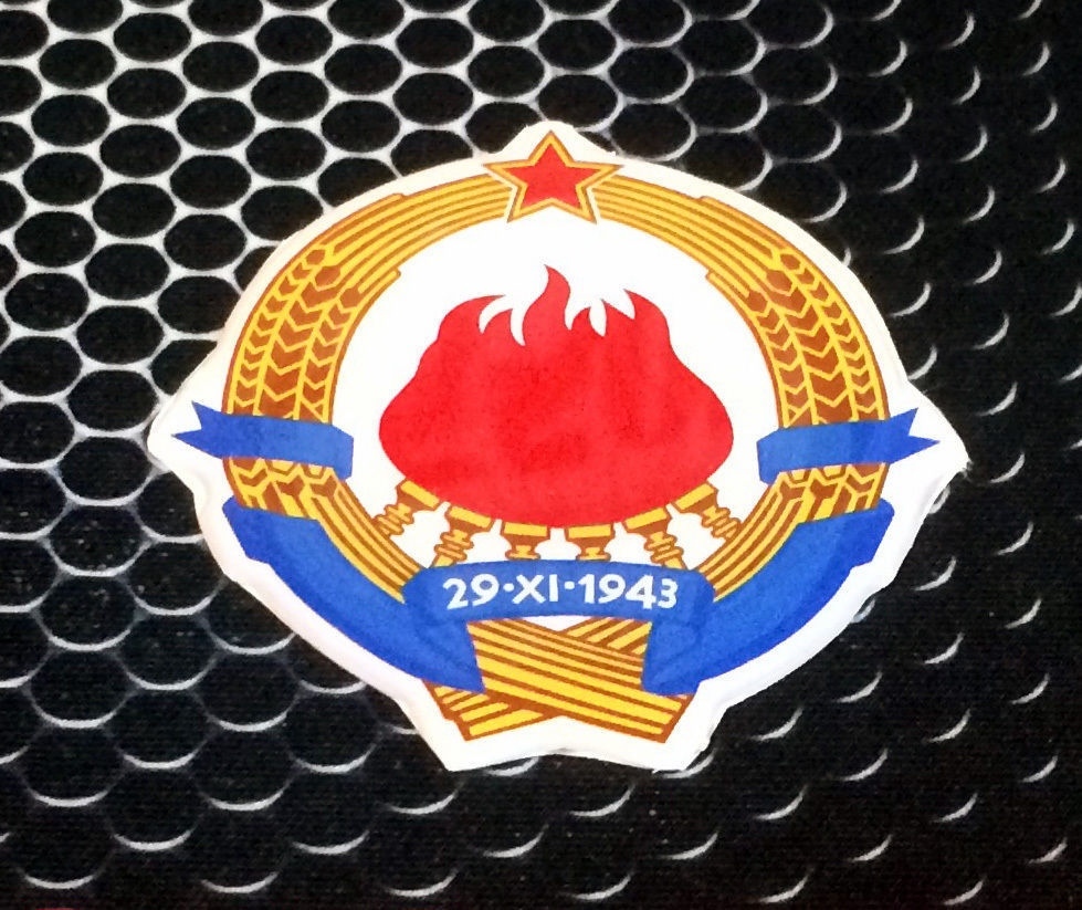 Yugoslavia SFRJ crest Flag Proud Domed Decal Car Emblem 3D 2.5" Srbija ...