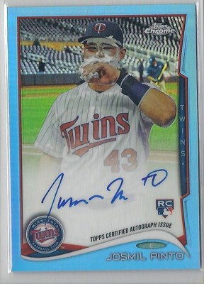 2014 Topps Chrome Rookie Autograph BLUE Refractor JOSMIL PINTO, #24 ...