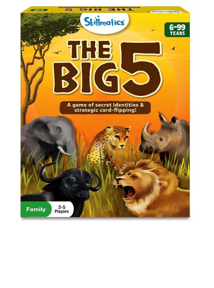 Skillmatics Card Game - The Big 5, Animal Themed Game of Secret ...