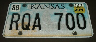 2013 Kansas License Plate RQA 700 Sedgwick County Car Tag | eBay