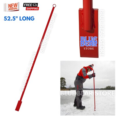 Ice Chisel Chipper Spud Bar for Ice thickness Checking Chipping Hole ...