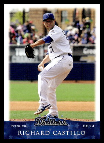 2014 Grandstand Tulsa Drillers Richard Castillo #27 Team Card Tulsa ...