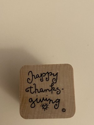 New DOTS Happy Thanksgiving Wood Mounted Rubber Stamp RS81 | eBay UK