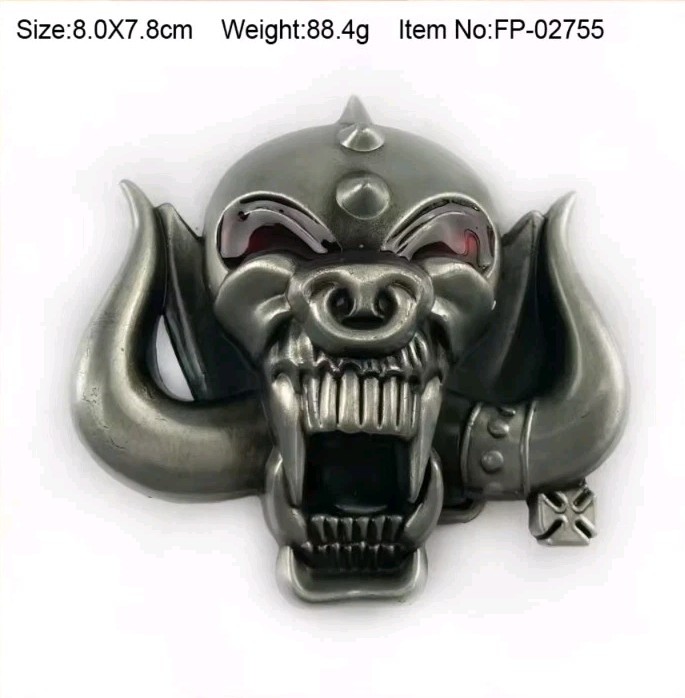 Warpig Motorhead Style Belt Buckle Biker Rock Metal Music Motor Head ...