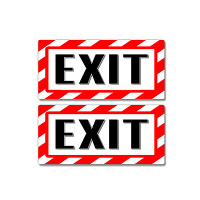 Exit Sign - Window Business Sticker Set | eBay