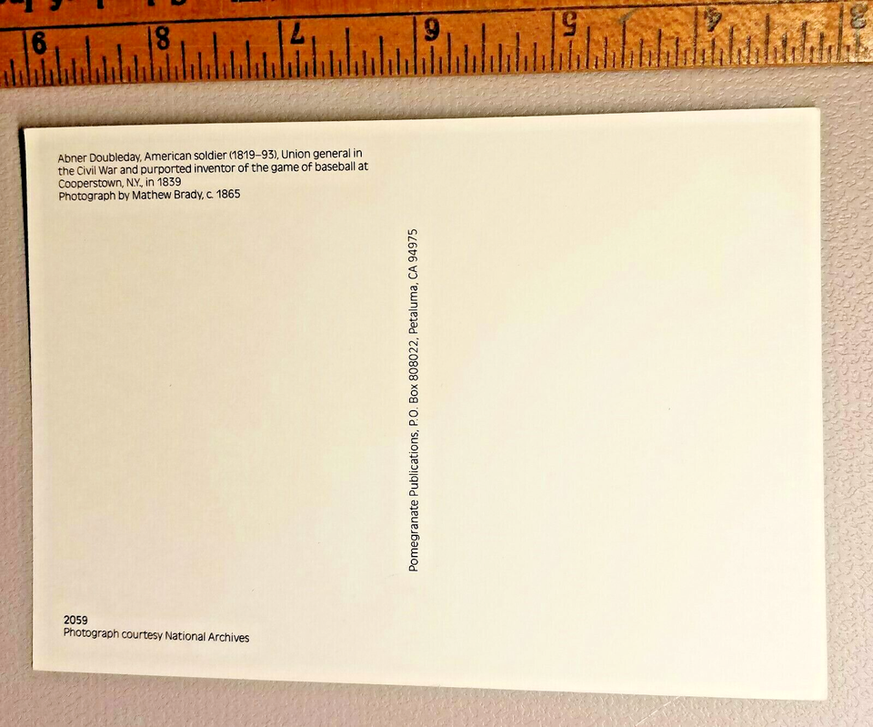 ABNER DOUBLEDAY, INVENTOR OF BASEBALL, COOPERSTOWN-UNION GENERAL, CIVIL ...