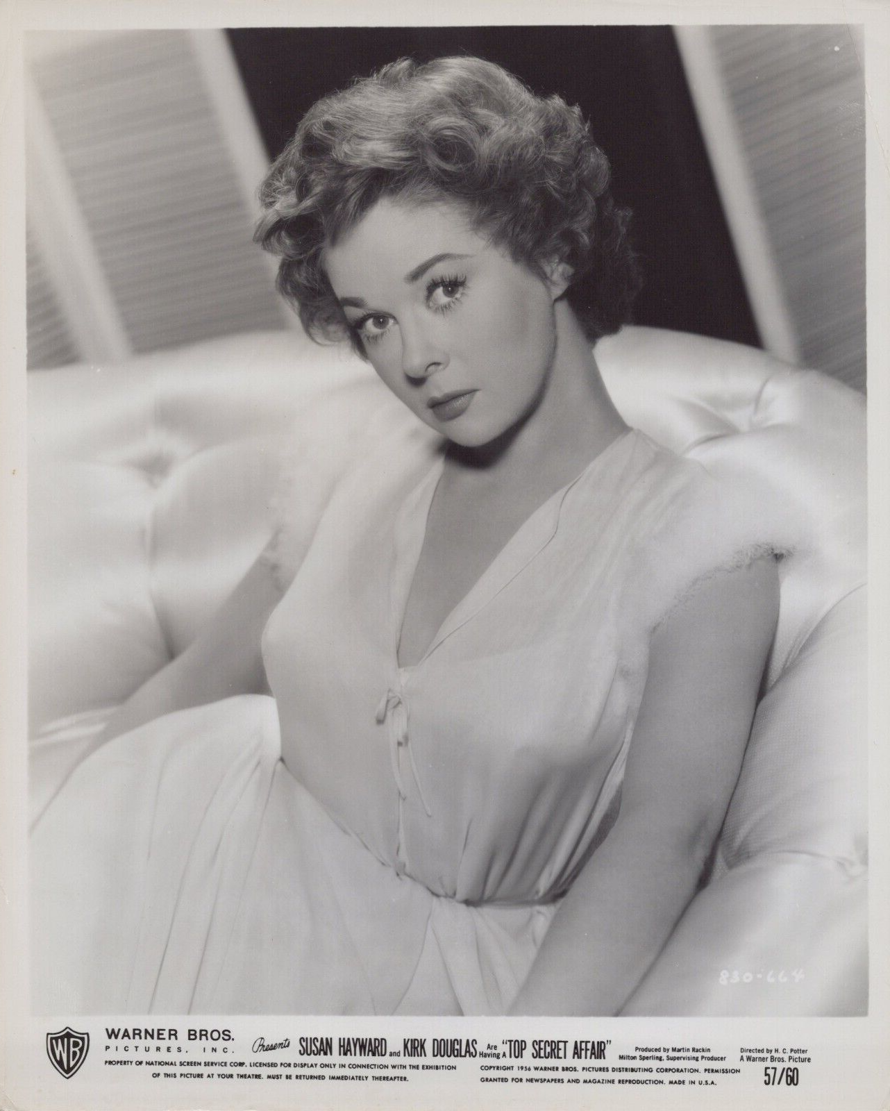HOLLYWOOD BEAUTY SUSAN HAYWARD STYLISH POSE STUNNING PORTRAIT 1950s ...