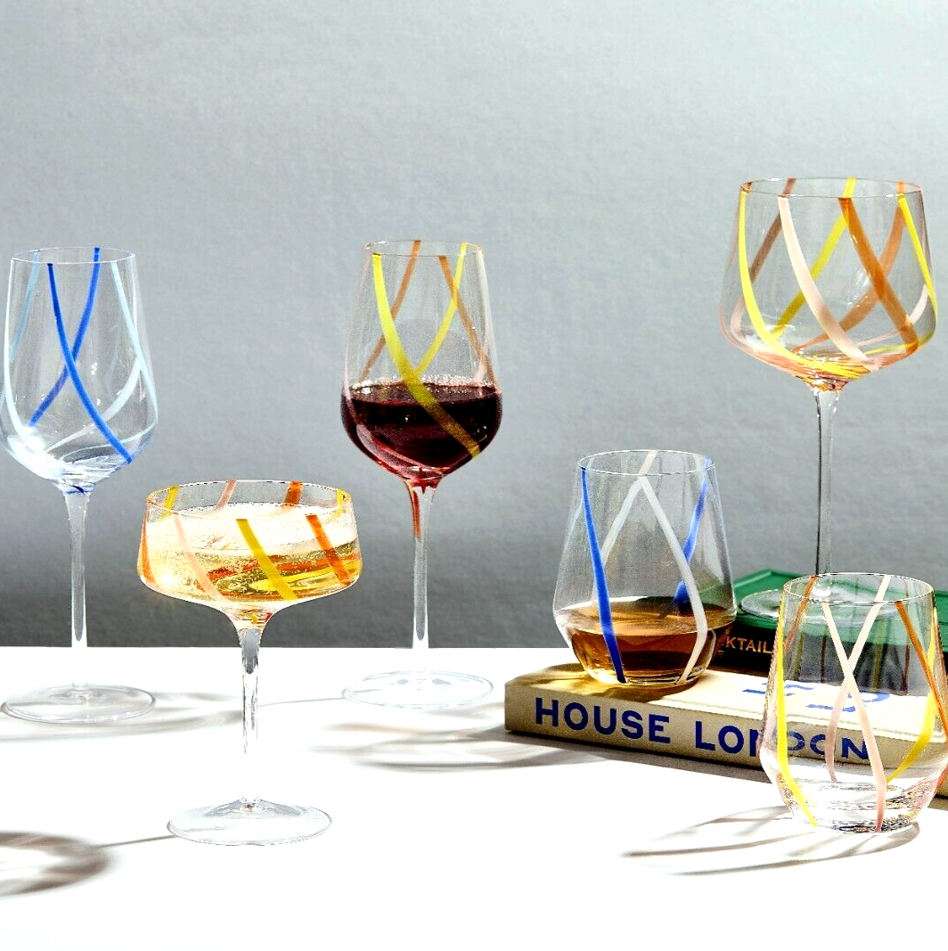 Slanted Bar Glasses Set Of 2 Home Lurch Bamboo Cutting Board