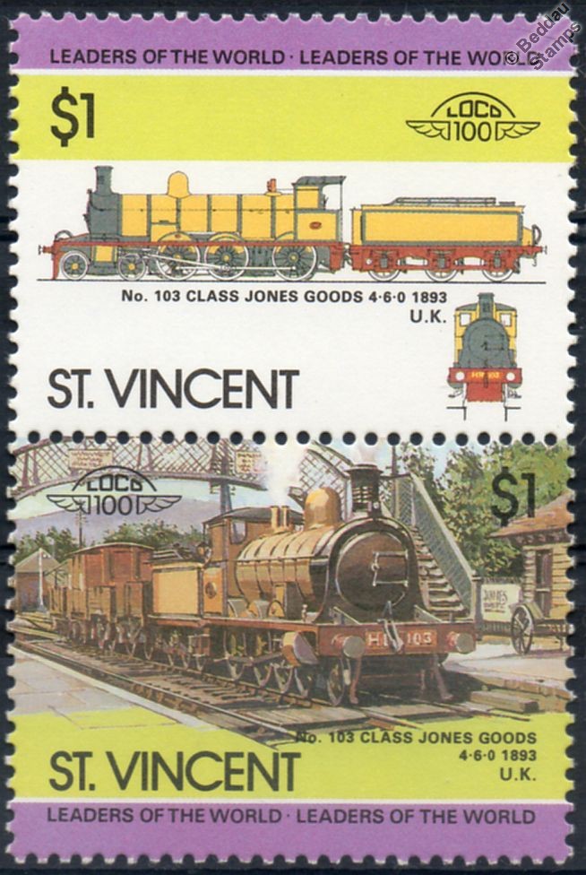 1893 HR No.103 Jones Goods 4-6-0 Highland Railway Train Stamps / LOCO ...