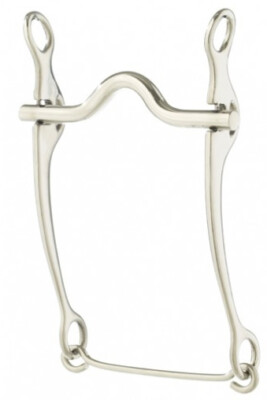 Equine Stainless Steel Low Port Jointed Shanks Stock Horse Bit - 5 Inch ...