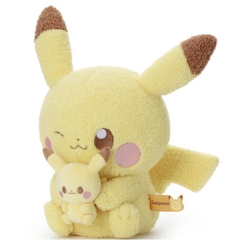 Pokemon Pokepeace Pikachu with Mini Plush Ver. Plush Doll JAPAN ...