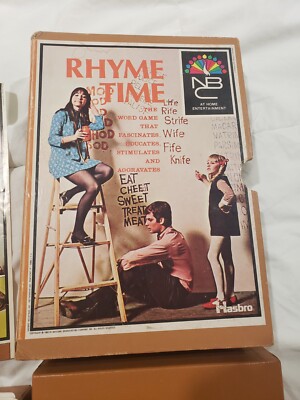Vintage 1969 Box Game "Rhyme Time" by Hasbro - NBC at Home ...