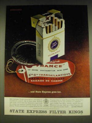 1963 State Express Filter Kings Cigarettes Ad - and State Express goes ...