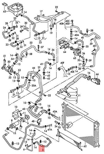 Genuine VW AUDI Touareg Q7 7L6 7LA 4LB Coolant Hose 7L6121058AB | eBay