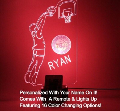 Philadelphia 76ers NBA Basketball Player Fan Light Up Lamp LED ...