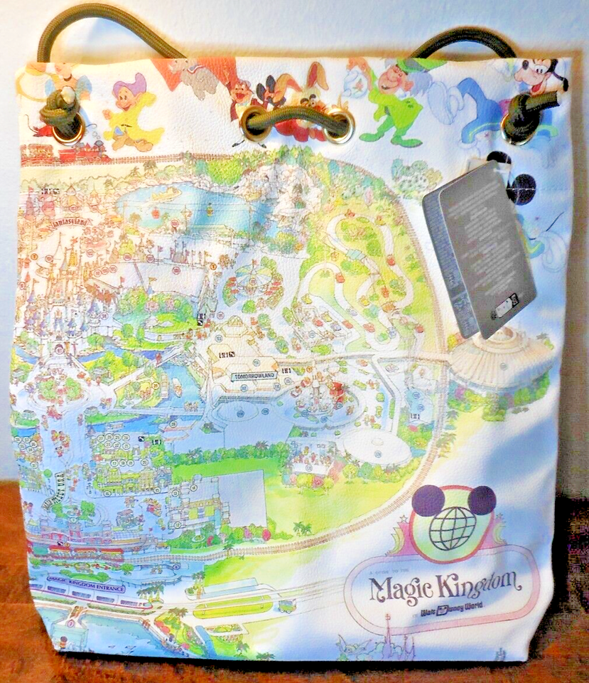 Disney Parks Faux Leather The Vault Magic Kingdom Map Castle Cinch ...