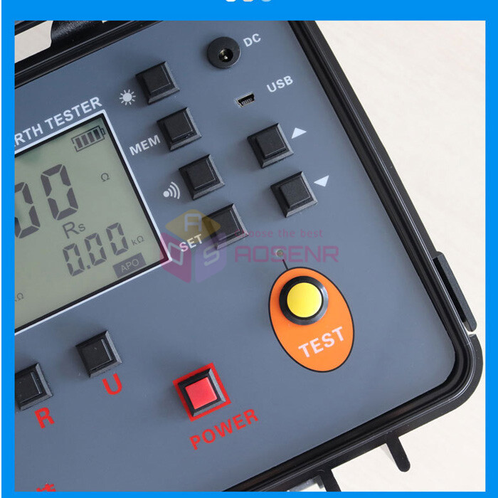 ES3000 Digital Earth Ground Resistance Tester 3000 Ohm Earthing ...