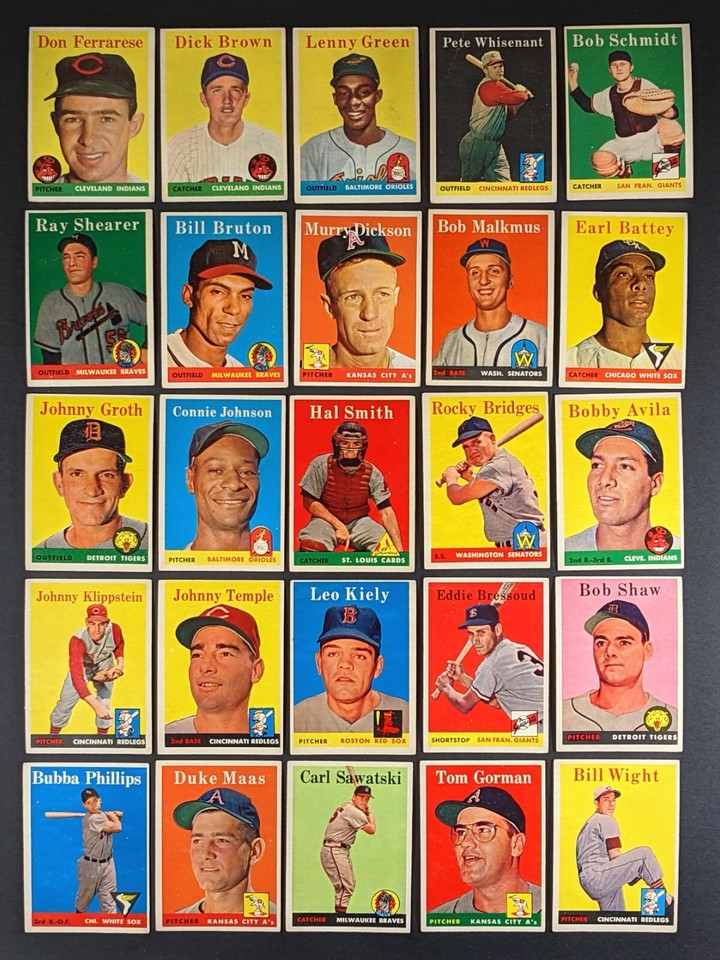 1958 Topps Baseball Set Break 50 Cards | eBay