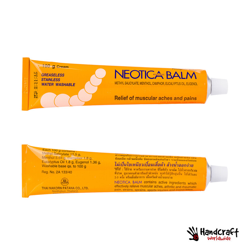 2 x 100g NEOTICA Balm Analgesic Pain Ache Relief Cream Sprain Arthritis ...