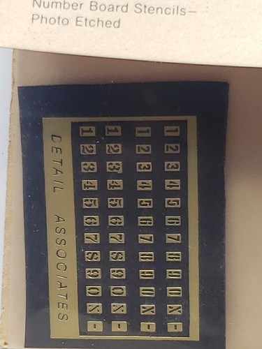 Detail Associates HO #2601 Number Board Stencils, photo-etched, 1:87 | eBay