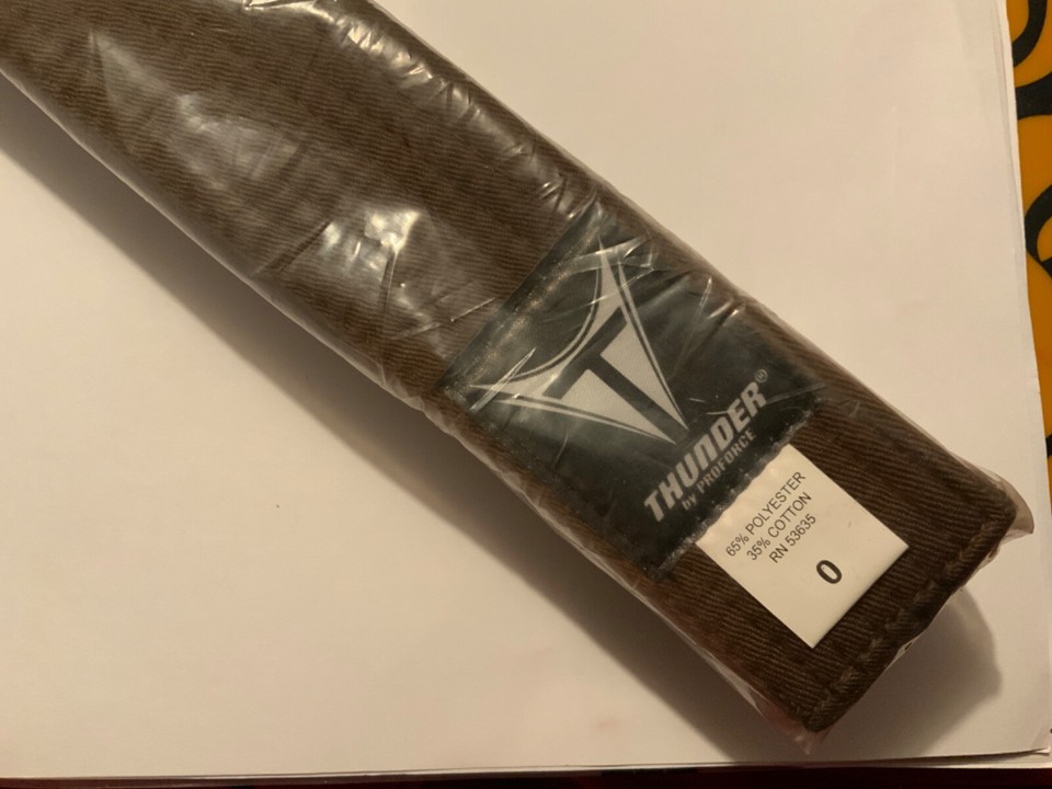 Thunder PROFORCE Brown Size 0 DOUBLE WRAP Karate Belt Martial Arts | eBay