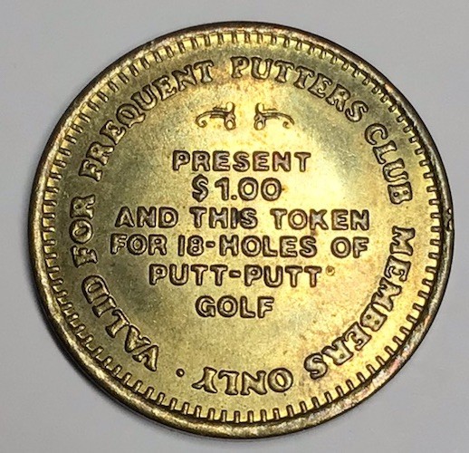 Putt-Putt Golf and Games Coin *VINTAGE*RARE* Frequent Putters Club ...