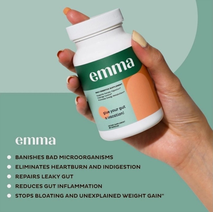 Supplement 60 Counts EMMA for Gut Health Constipation - Gas and ...