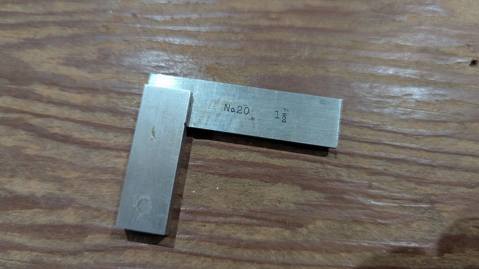 STARRETT No. 20 1 -1/2” Master Precision Square W/Straight Edges. USA ...