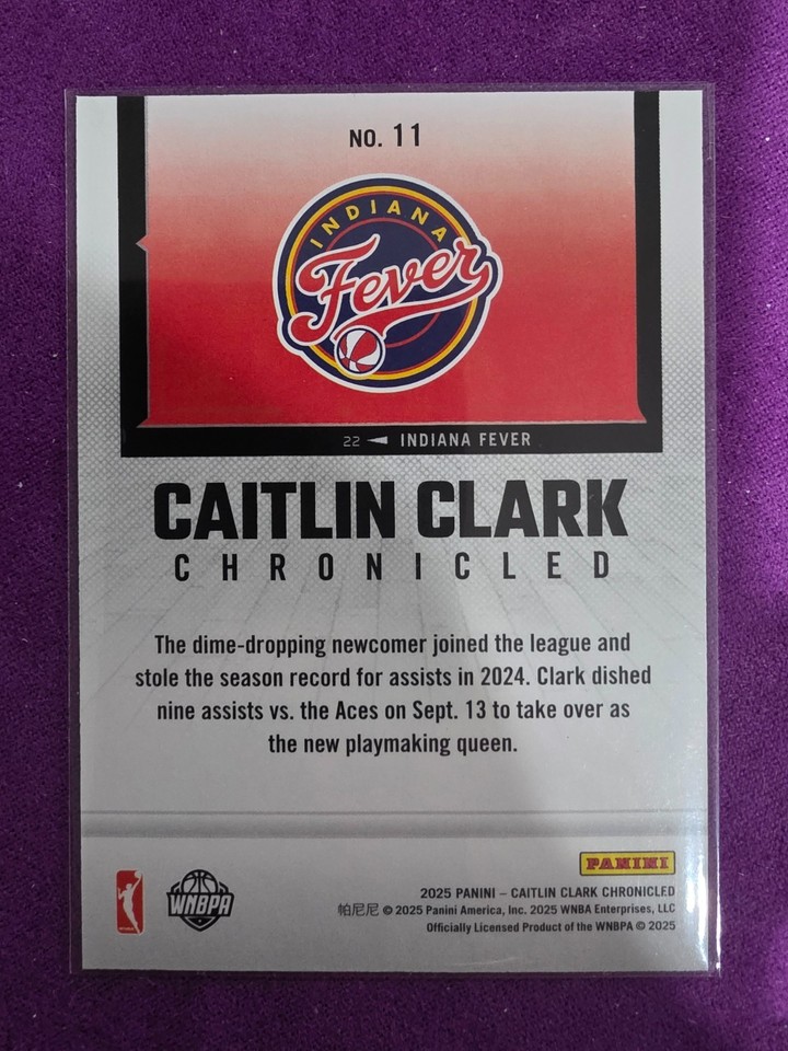 2025 Panini Chronicled Caitlin Clark Indiana Fever **You Pick Your Card ...