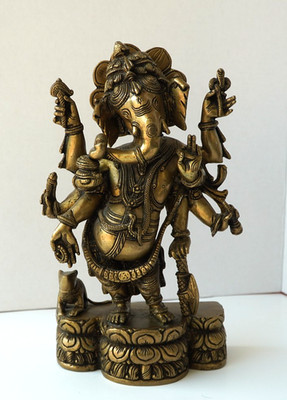 11.5 '' Old Bronze Elephant Buddha Statue w/8 Arms | eBay