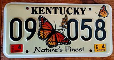 Kentucky Nature's Finest License Plate - Monarch Butterfly - Minty Plus ...