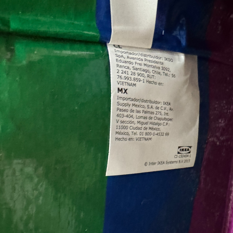 IKEA Storstomma Rainbow, Reuseable Large Shopping Bag, 104.832.10 Multi ...
