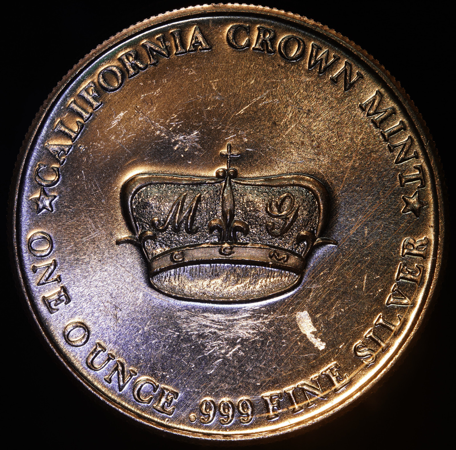 California Crown Mint CCM International Trade 1oz 999 FINE Silver round ...