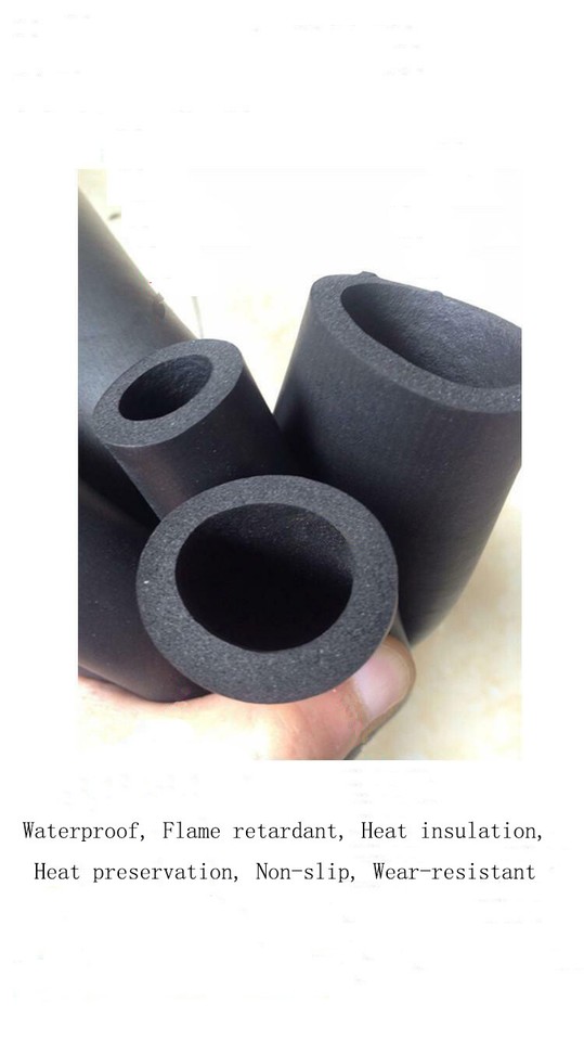 1M Lagging Sponge Foam Insulation Pipe Handle Bars Rubber Tube Fitness ...