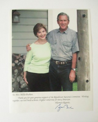 GEORGE W. & LAURA BUSH FACSIMILE AUTOGRAPH - 8X10 PHOTO RNC | eBay
