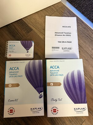 ACCA advanced Taxation (ATX) Study Text, Pocket Notes, Exam Kit ...