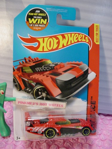 2015 Hot Wheels TWO TIMER #177 WIN☆Red /Yellow/Black☆HW Race☆Track Aces ...