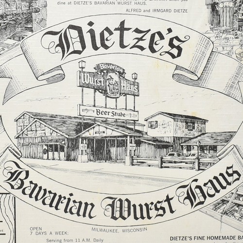 1960s Dietze's Bavarian Wurst Haus Restaurant Appleton Ave Milwaukee ...