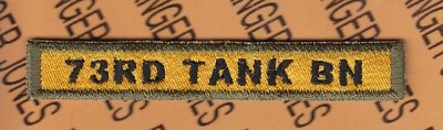 US Army 73RD TANK BN Armor Tanker Cav ACR ~4" tab patch | eBay