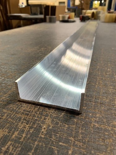 1/8" Thick x 1" x 3" 6063-T52 Aluminum Channel x 60" Long, Sharp Corner ...