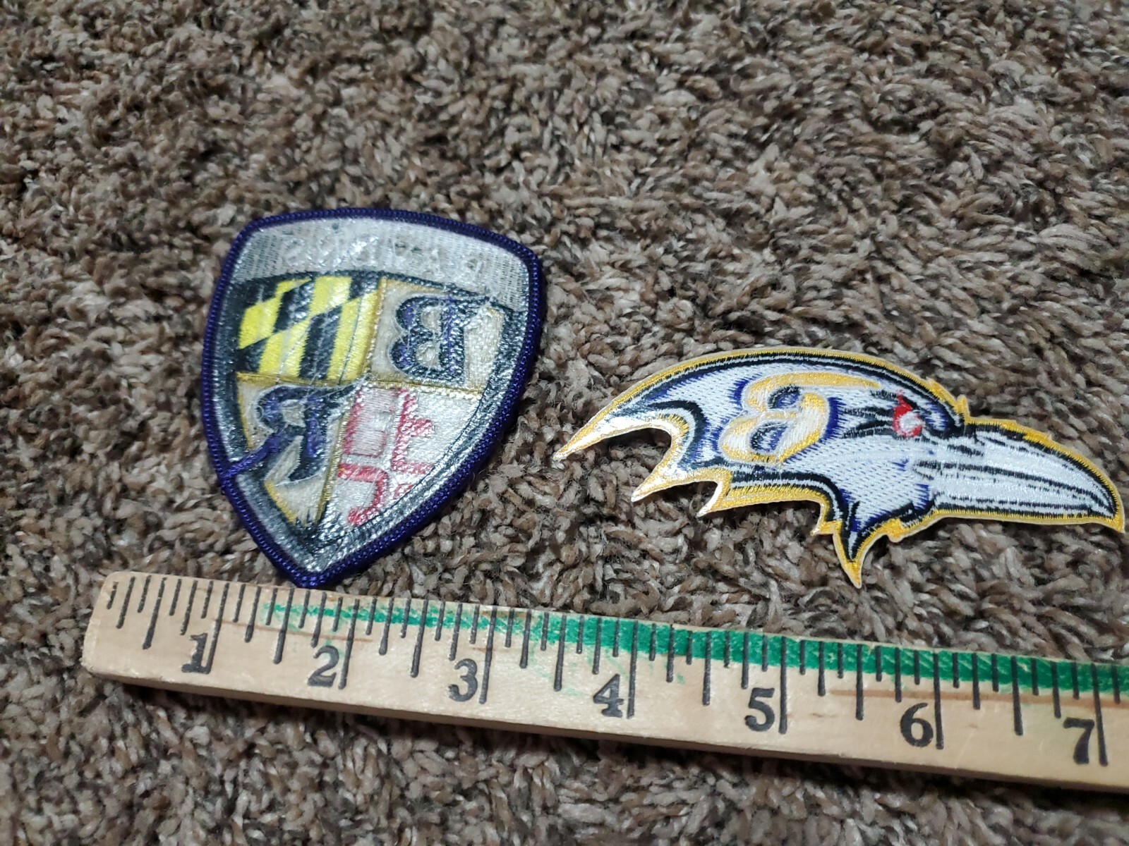 2 Baltimore Ravens NFL Authentic Game Jersey Patches Ripon 3" x 3.5 ...