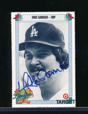 1990 Target Dodgers 100th Anniversary Mike Garman #268 signed auto ...