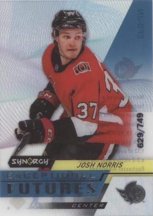 2020-21 Upper Deck Synergy - Exceptional Futures Josh Norris #EFS-JN ...